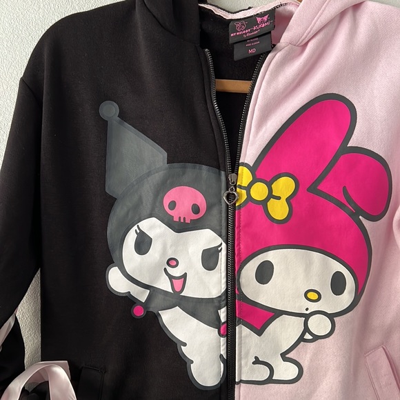 Sanrio | Sweaters | Nwot My Melody Kuromi Split Laceup Girls Hoodie | Poshmark